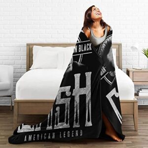 Flannel Fleece 50"x40" Couch Blanket Throw Blanket,3D Printing Johns ny Cash Blanket Soft Lightweight Durable Funny Home Decoration Warm Plush Blanket for Travel