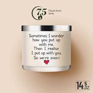 Gifts for Men Women - Anniversary Birthday Gifts for Him Her, Boyfriend Girlfriend Gifts Ideas, I Love You Gifts for Wife Husband, Lavender Scented Candle