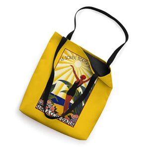 Woman Sun Bathing Retro Vintage Côte d'Azur French Riviera Tote Bag