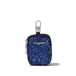 baggallini womens on the go mini pouch, ink hydrangea