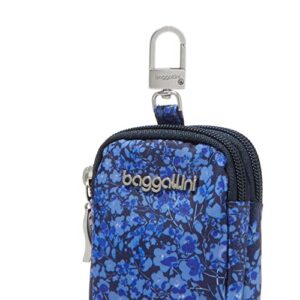 Baggallini Womens On The Go Mini Pouch, Ink Hydrangea