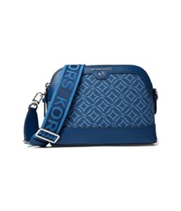 michael kors jet set charm large dome crossbody heritage blue multi one size