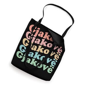 Vintage 70's Kosovo Hippie City - Retro Gjakovë Tote Bag