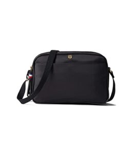 tommy hilfiger cynthia ii – camera crossbody – smooth nylon black one size