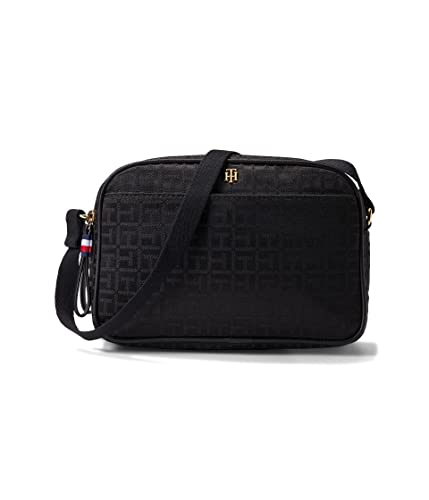 Tommy Hilfiger Cynthia - Camera Crossbody - Square Monogram Jacquard Black Tonal One Size