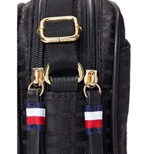 Tommy Hilfiger Cynthia - Camera Crossbody - Square Monogram Jacquard Black Tonal One Size