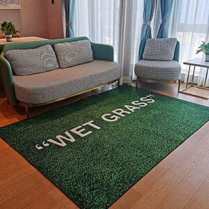 Carpet Wet Grass Rug Carpet Living Room Decoration Carpet Bedroom Bedside Bay Window Area Rugs Sofa Floor Mat Rugs (23.62 in x 35.43 in)