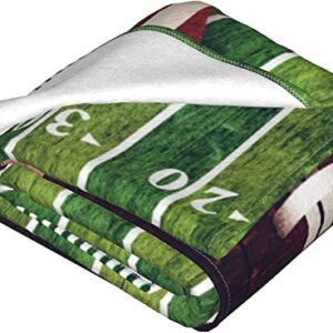 Football Sofa Throw Blanket Flannel Super Soft Warm Fleece Bedspread Home Decor All Season for Bed Couch Living Room Large 60"x50" in