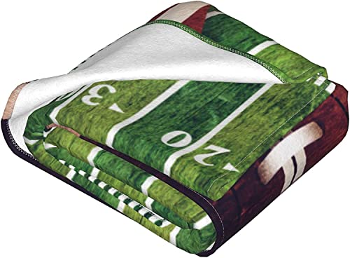 Football Sofa Throw Blanket Flannel Super Soft Warm Fleece Bedspread Home Decor All Season for Bed Couch Living Room Large 60"x50" in