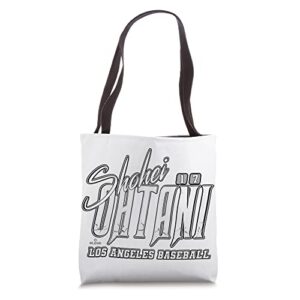 shohei ohtani los angeles baseball rock mlbpa tote bag