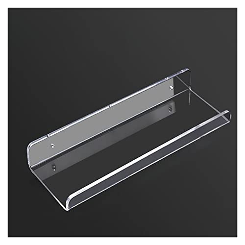 PDGJG Wall Transparent Shelf Transparent Bathroom Storage Rack Hanger Wall Mount Bracket for Sundries Cosmetics