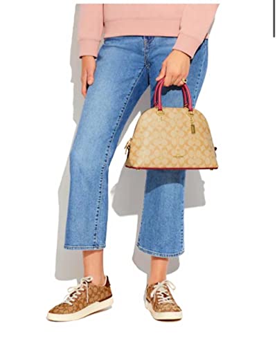 Coach Katy Satchel In Signature Canvas