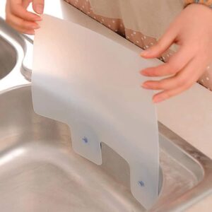 PDGJG Kitchen Organizer Shelf Wall Shelf Sucker Splash Water Baffle Pool Board Kitchen Rack Bathroom Accessories Sink Shelf