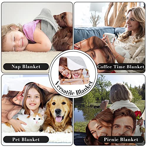 Custom Blanket for Couples Gifts Personalized Blanket with Photo Customized Picture Blankets Flannel Picture Blanket Custom Gifts for Adult Husband/Wife/Girlfriend/Boyfriend Birthday Valentines40*50In