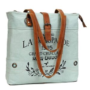 cla la couspaude upcycled canvas tote bag