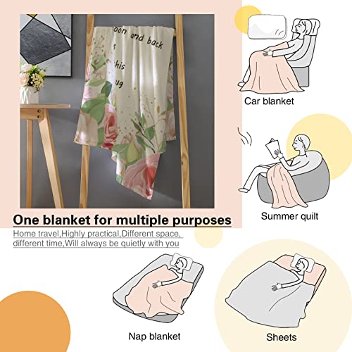 yalinan Gift for Mom, Best Birthday Gift for Mom, Mom Blanket from Daughter Son, 50"×60" Throw Blanket