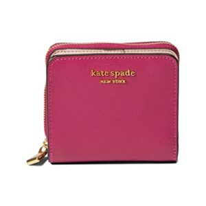 Kate Spade New York Morgan Saffiano Leather Small Compact Wallet Plum Liqueur One Size