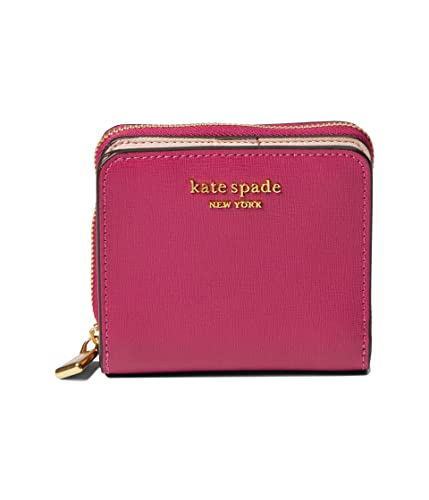 Kate Spade New York Morgan Saffiano Leather Small Compact Wallet Plum Liqueur One Size