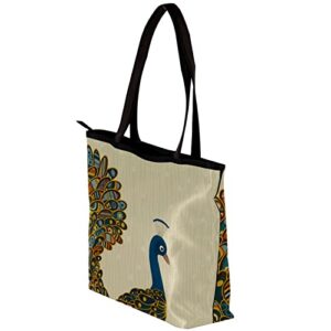 Tote Bag Women Satchel Bag Handbag Stylish Tote Handbag for Women Hobo Bag Fashion Crossbody Bag, Vintage Animal Peacock