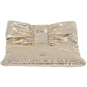 JNB Metallic Quilted Envelope Clutch,Gd44