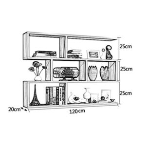 UPBEER Wooden Wall Frame Wall Hanging for Living Room Bedroom As Shelf Storage Shelf Closet Unit Shelf Wall Decoration Design Modern Style, PIBM, White