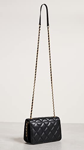 CHANEL Women's Pre-Loved Black Lambskin CC Chain Flap Mini Bag, Black, One Size