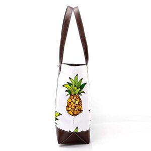 TBOUOBT Handbags for Women Fashion Tote Bags Shoulder Bag Satchel Bags, Tropical Fruit Pineapple Cartoon