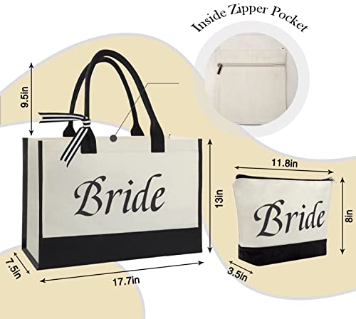 OllarKt Canvas Tote Bag for Women, Engagement Wedding Bride Gifts for Bride, Beach Bags