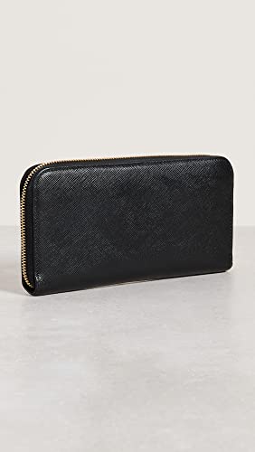 Prada Women's Pre-Loved Black Saffiano Zip Around Wallet, Black, One Size