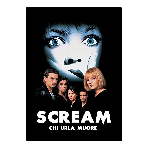 Scream Poster Sets 6 for Room Aesthetic Horror Movie Canvas Wall Art Modern Thriller Wall Decor Prints for Living Room Bedroom 12x18in Unframed