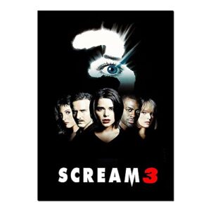 Scream Poster Sets 6 for Room Aesthetic Horror Movie Canvas Wall Art Modern Thriller Wall Decor Prints for Living Room Bedroom 12x18in Unframed