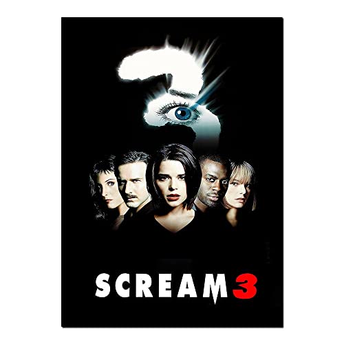 Scream Poster Sets 6 for Room Aesthetic Horror Movie Canvas Wall Art Modern Thriller Wall Decor Prints for Living Room Bedroom 12x18in Unframed