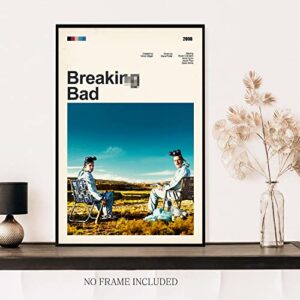 KACHE Break Bad Poster - TV Series Poster Print Bedroom Canvas Wall Art Frameless Poster Vintage Men's Cave Gift: 12x18 Inches (30.5x40.5cm)