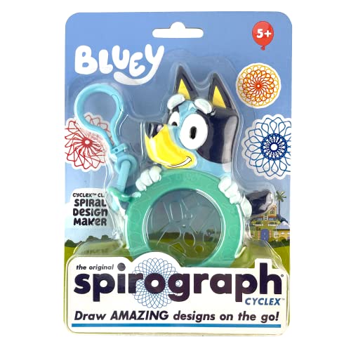 Spirograph Cyclex Clip Bluey - The Easy Way to Make Countless Amazing Designs - Rotating Stencil Wheel - Travel Ages 5+