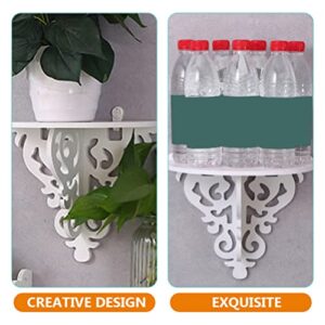 Cabilock Floating Wall Shelves 2pcs Wall-Mounted Flower Pot Stands Wall Hanging Sundries Shelf Flower Pot Organizer Wall Bookshelf