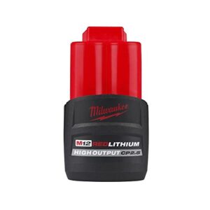 milwaukee 48-11-2425 m12 redlithium high output cp 2.5ah battery