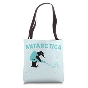 antarctica cute penguin snowblower antarctic travel souvenir tote bag