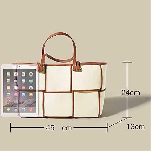 Women Canvas Striped Handbag Tote Shoulder Bags Female Casual Crossbody Bag Large Capacity Bags