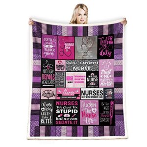 juirnost nurse gifts for women,nurse gifts throw blanket,nurse gifts,gifts for nurses,nurses day gifts,nurse blanket,nurse retirement gifts for women,retirement gifts for nurses for bed sofa 50x60inch