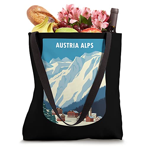 Vintage Poster Austria Alps Landscape Mountains Nature Tote Bag