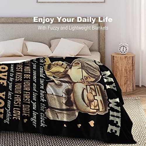 Gifts to My Wife Throw Blanket Anniversary Wedding Gift for Wife from Husband Romantic Gift for Her Birthday Christmas Valentine's Mother's Day Bed Blanket for Sofa Couch Living Room 50 x 60 inch