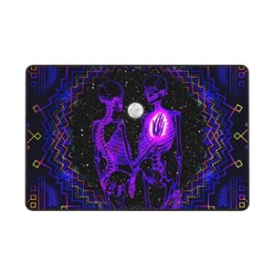 Skull Area Rugs,Blacklight Skull Trippy Area Rug,Rugs Non-Slip 3x5 Area Rug Carpet Soft Rugs Decor for Kitchen Bedroom Dining Home Room 60"X39"