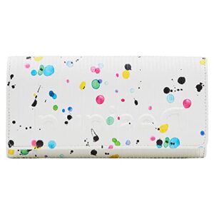 desigual women’s accessories pu long wallet, white