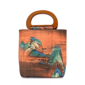 zlxdp women’s vintage handbag national dinner handbag women’s printed handbag