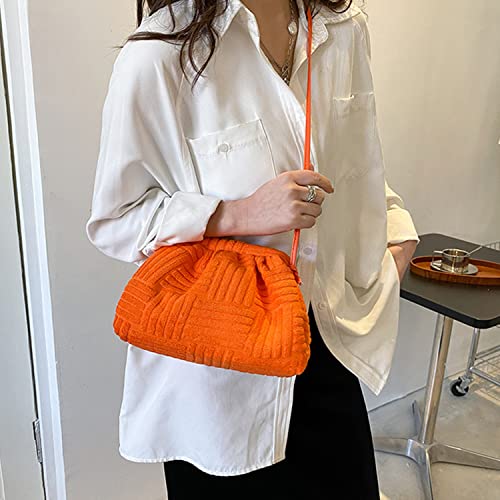 YONGBAO Clutch Purse for Women Dumpling Bag Trendy Designer Ruched Handbag Fashion Crossbody Bag Evening Bag