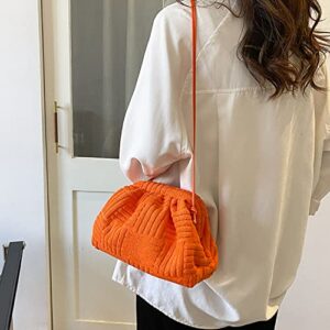 YONGBAO Clutch Purse for Women Dumpling Bag Trendy Designer Ruched Handbag Fashion Crossbody Bag Evening Bag