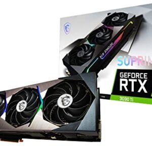 MSI Gaming GeForce RTX 3090 Ti 24GB GDRR6X 384-Bit HDMI/DP Nvlink Tri-Frozr Ampere Architecture OC Graphics Card (RTX 3090 Ti SUPRIM X 24G) (Renewed)