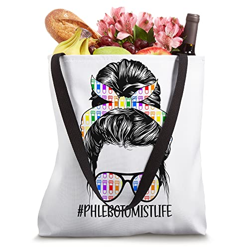 Phlebotomist Life Messy Bun Phlebotomy Tote Bag