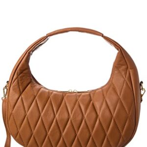 Persaman New York Angolene Quilted Leather Shoulder Bag, Brown