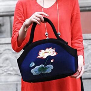 ZLXDP Women's Embroidered Handbag Chinese Multi-Function Shoulder Bag Women's Retro Messenger Bag (Color : E, Size : As Shown in The Figure)